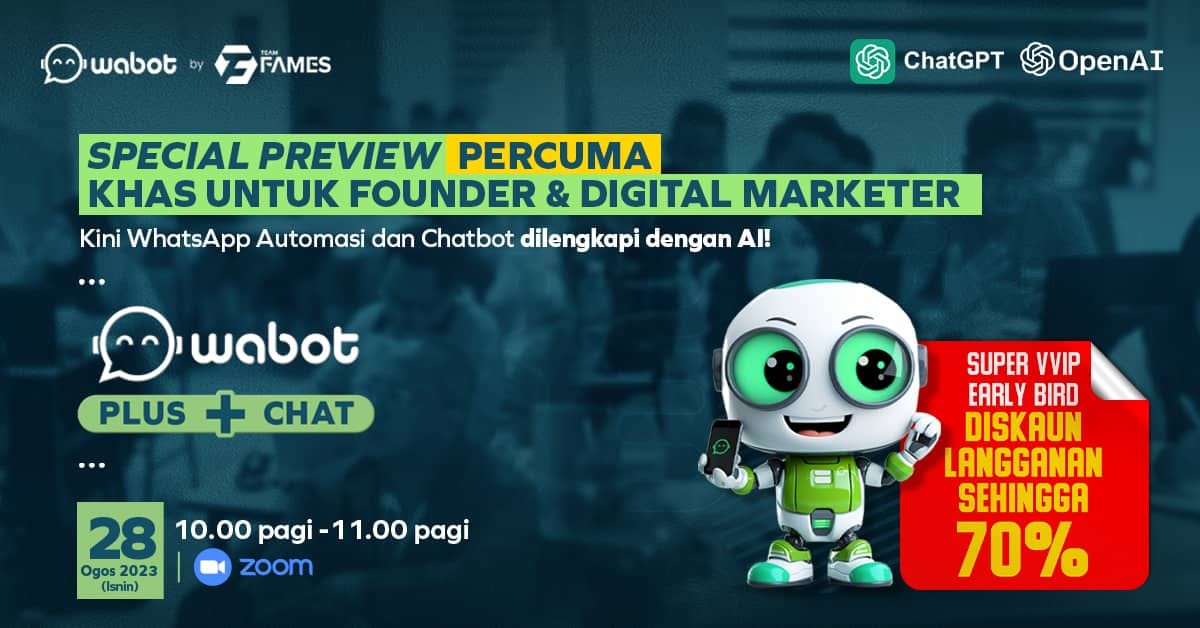 Special Preview Exclusive Sistem Wabot Plus + Chat [PERCUMA!]